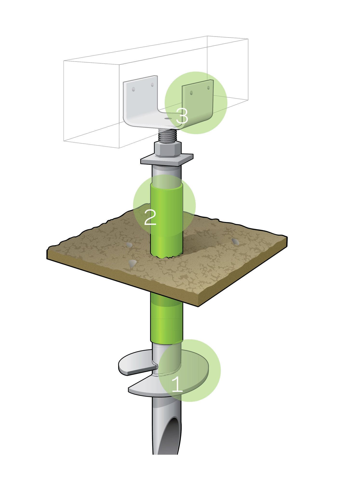 Installing Helical Pier Deck Supports