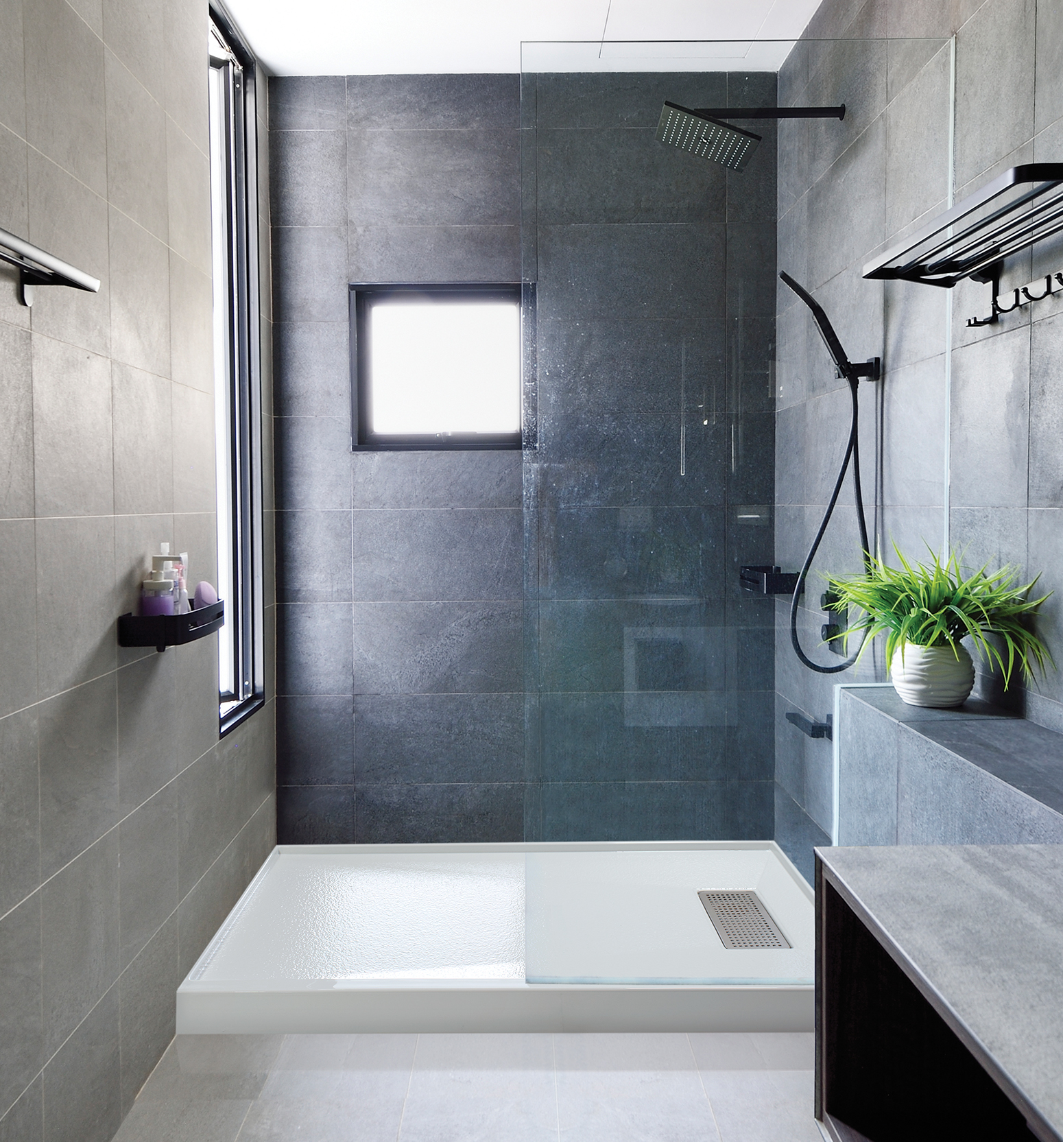 MTI Baths’ 6036 Shower Base Designed to Easily Hide an Offset Drain