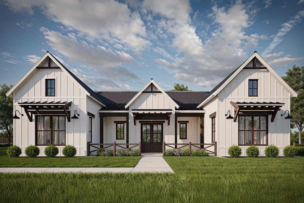 House Plan of the Week: Modern Farmhouse Ready for Holiday Hosting