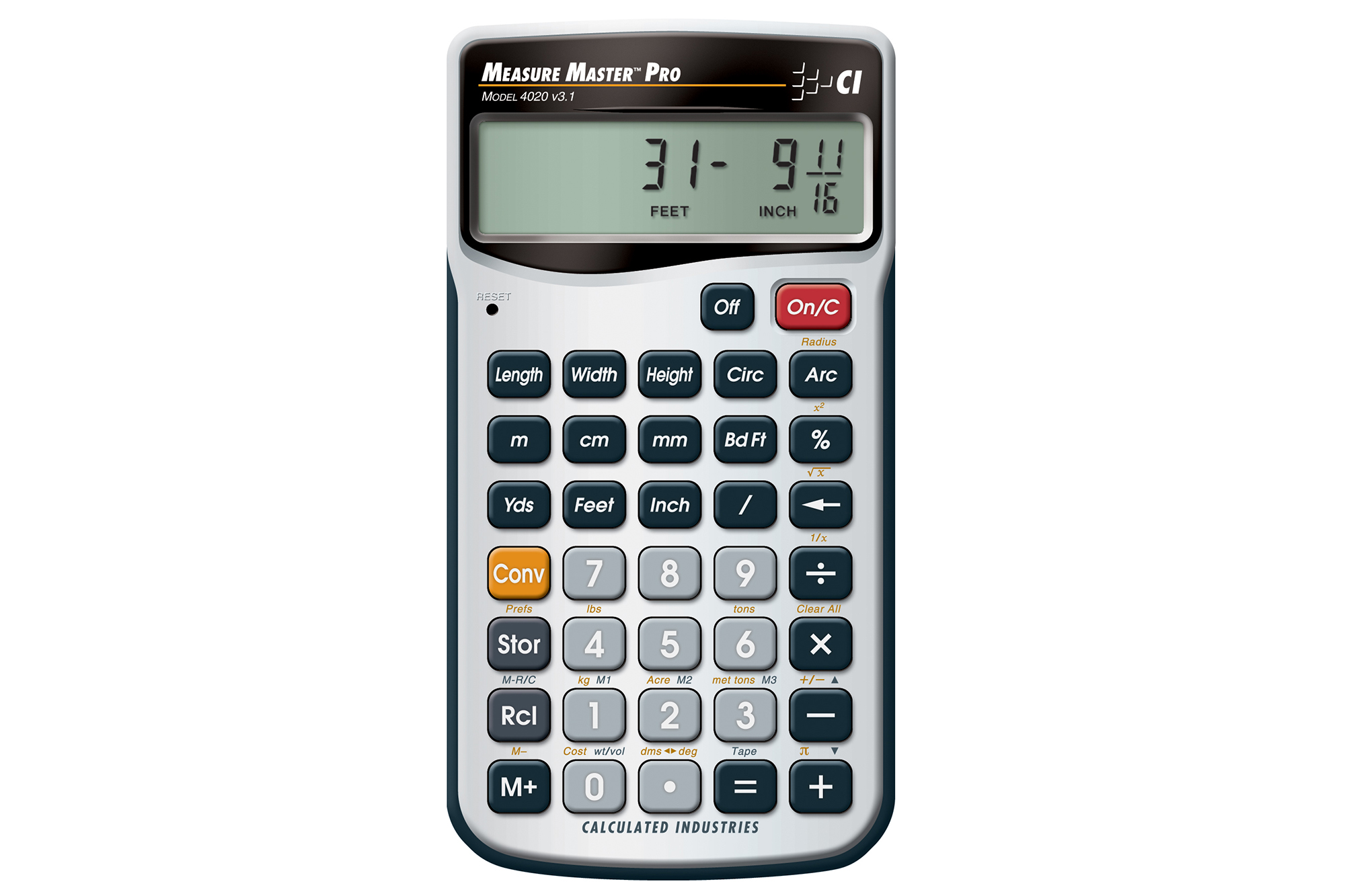 Measure Master Pro Feet-Inch-Fraction and Metric Dimensional Calculator ...