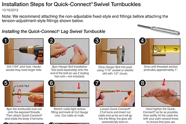 CableRail Quick-Connect® Swivel Turnbuckle Fittings Installation ...