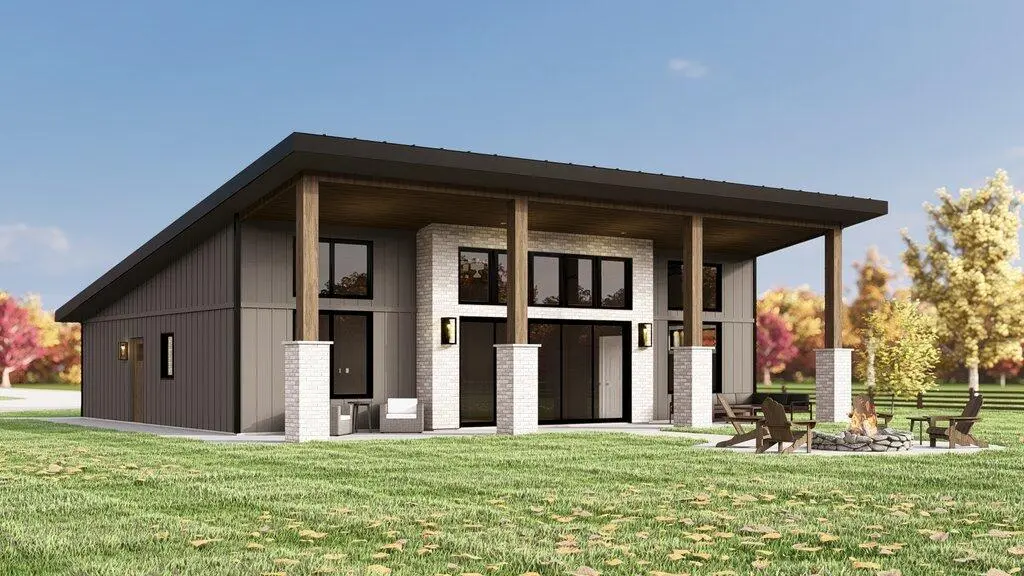 House Plan of the Week: Simple Modern Barndominium