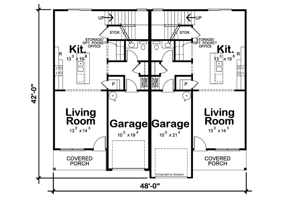 House Plan of the Week: Simple Duplex Plan