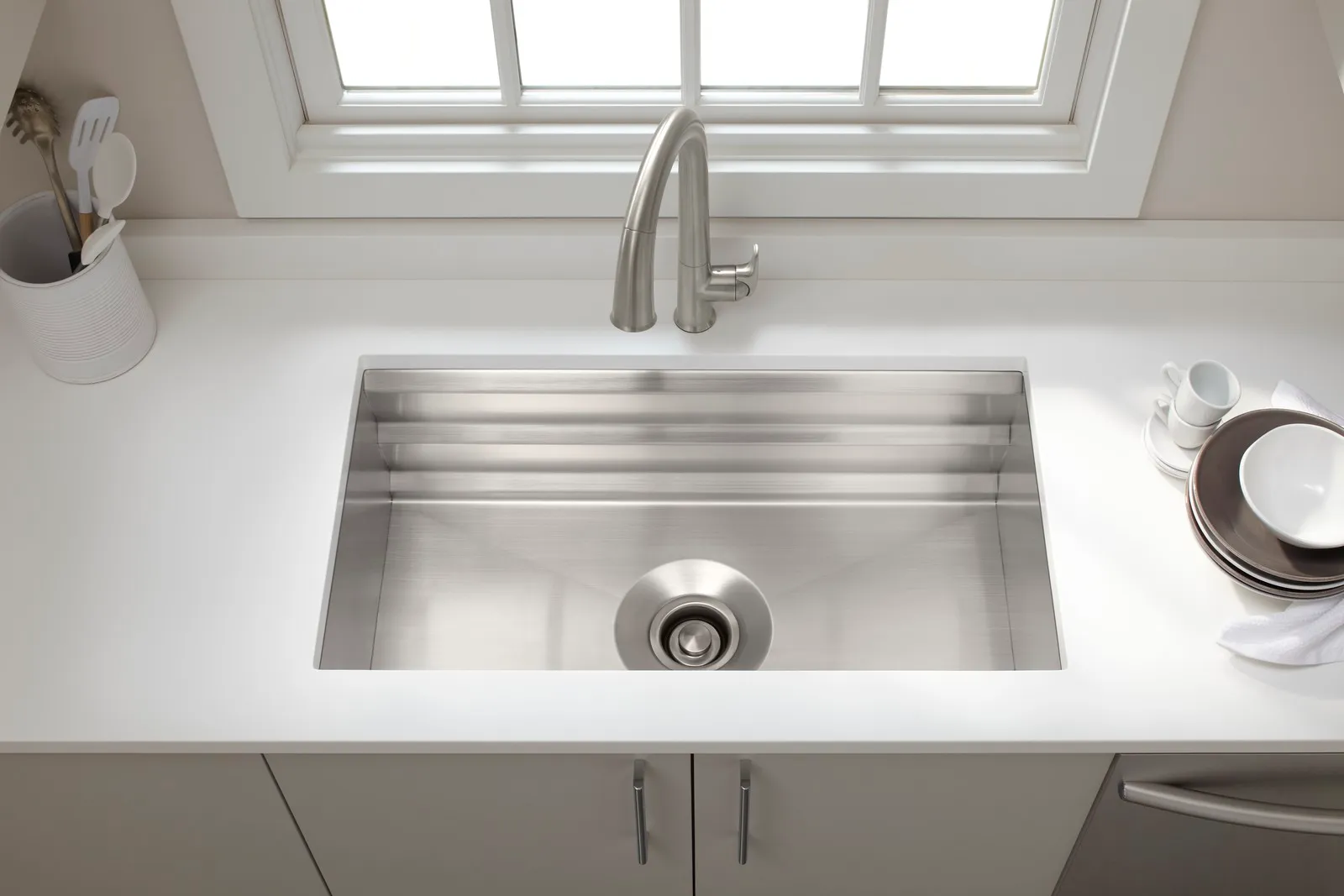 Prolific™ Stainless Steel Under-mount Kitchen Sink with accessories ...