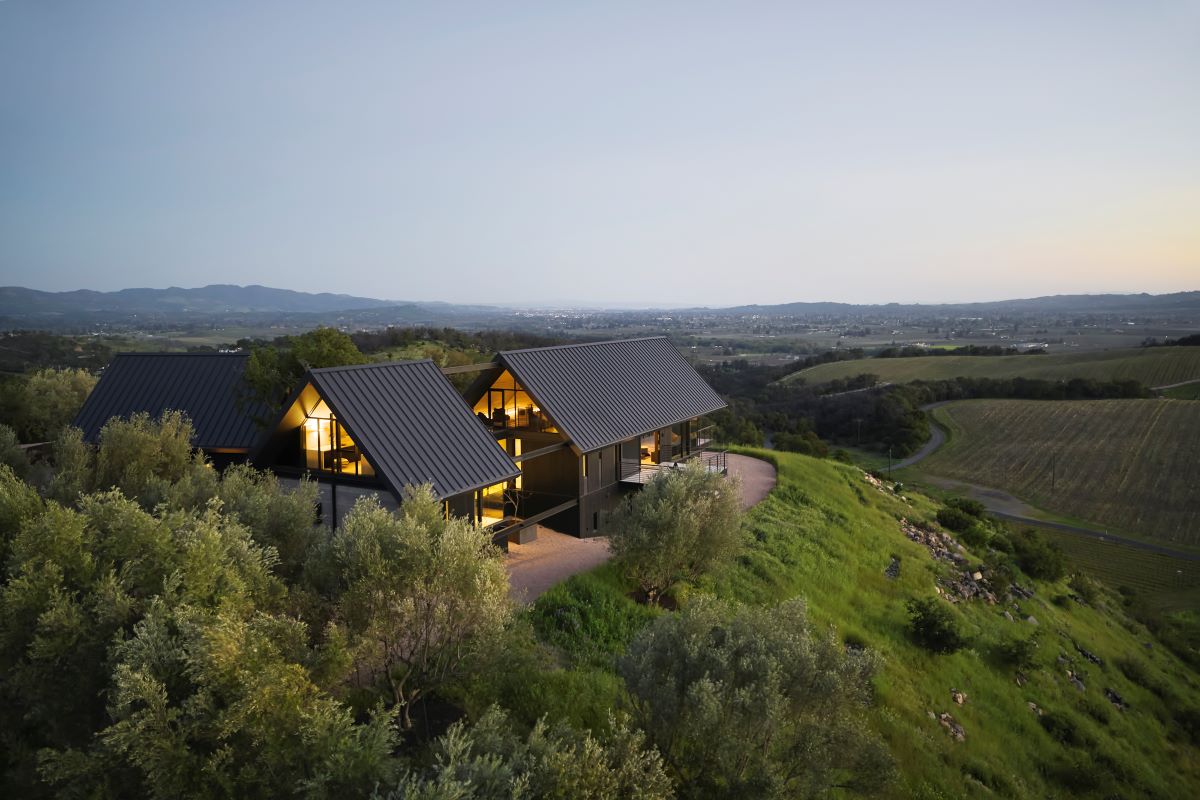 Three Gables Mimics Traditional Farm Building Clusters of Napa Valley