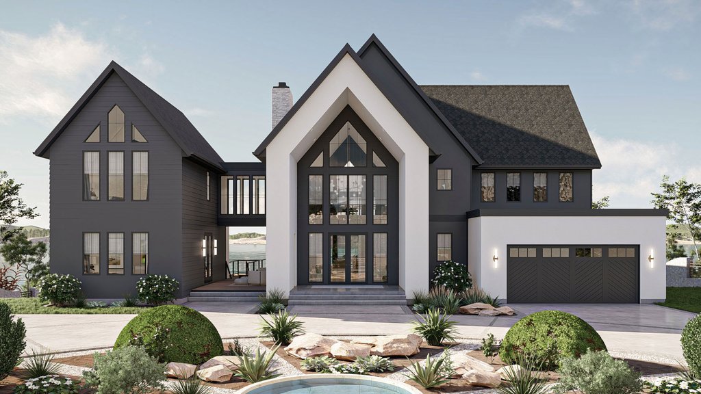 House Plan of the Week: Multigenerational Modern Vacation Home ...